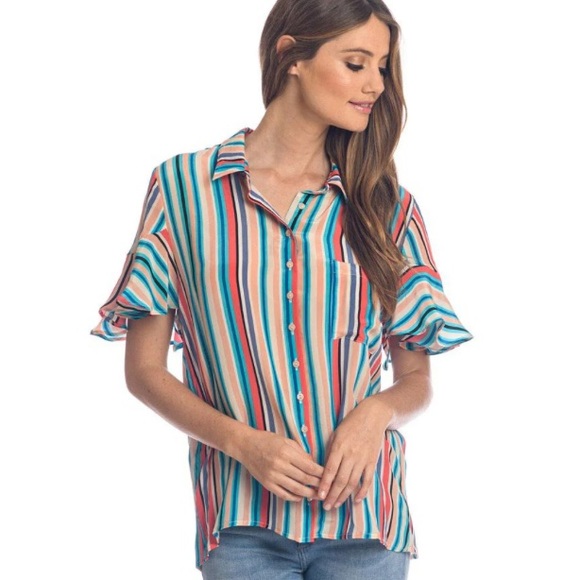 Tolani | Tops | Nwt Tolani Collection Striped Marley Top | Poshmark